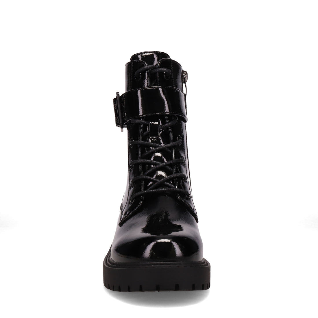 Atmosphere Glasgow Lace Up Boots Black Patent | Boots – Shop Now at ...